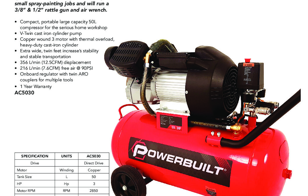 POS - Air Compressors January 2020_AC5030 - Powerbuilt Tools